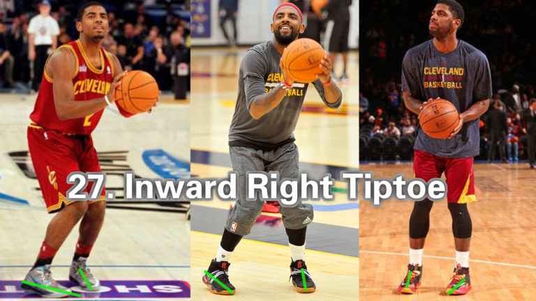how to Kyrie Irving shooting form with 33 tips 27 Inward Right Tiptoe ...